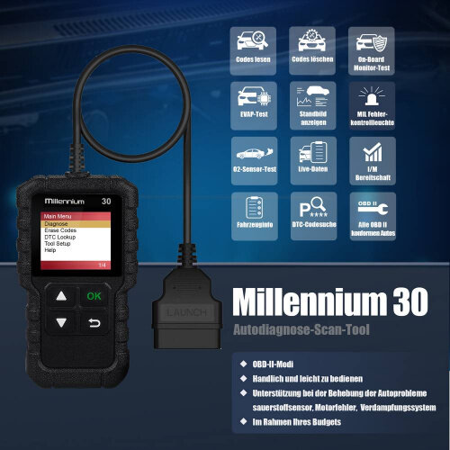 Launch M30 EOBD OBD-2 Diagnosegerät für VW Audi Opel BMW Mercedes VAG ...