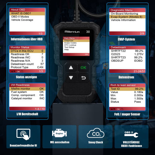 Launch M30 EOBD OBD-2 Diagnosegerät für VW Audi Opel BMW Mercedes VAG, 24,99